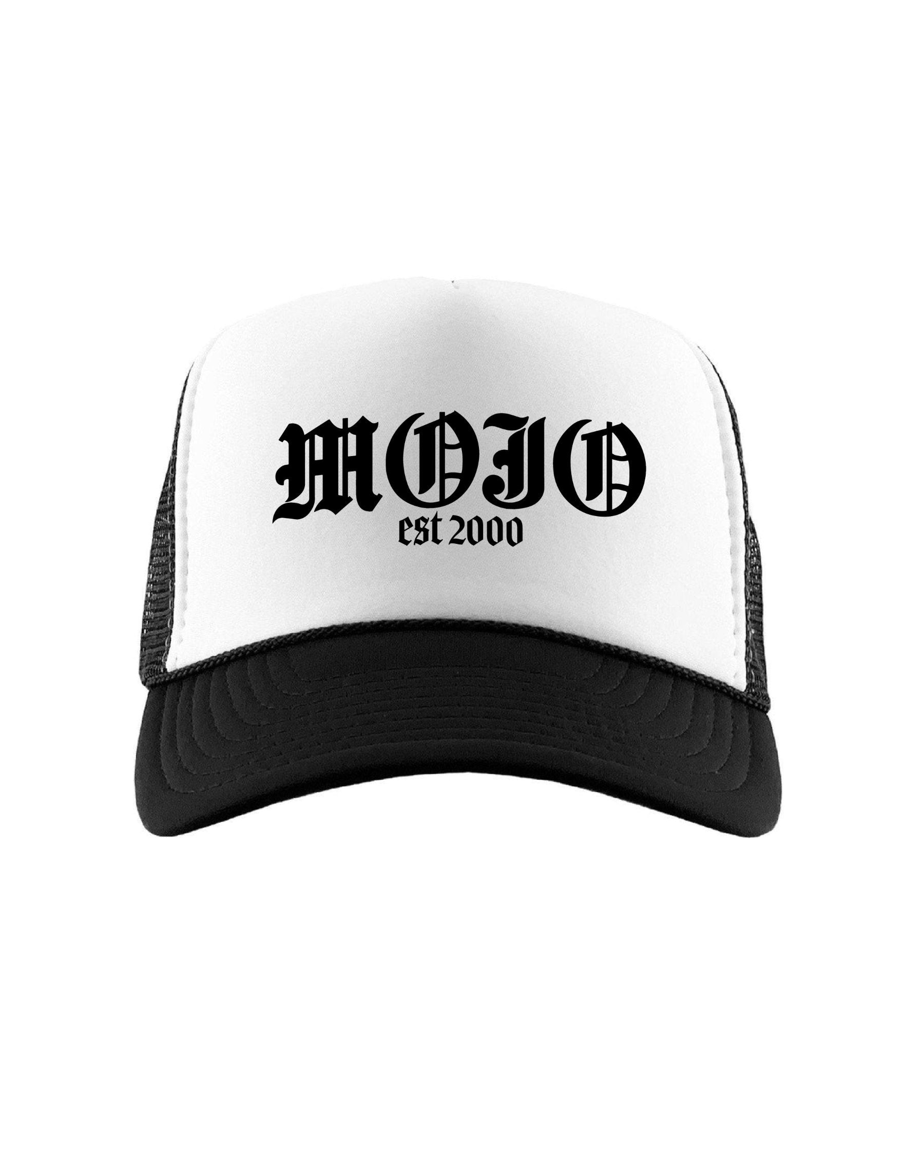 Mojo in the Morning Old English Trucker Hat – Ink Detroit